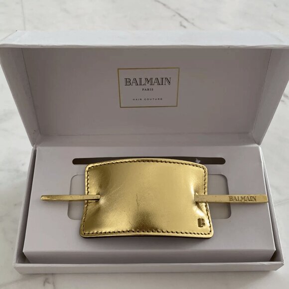 Balmain | Accessories | Balmain Hair Couture Gold Hairpin Barrette Gold ...